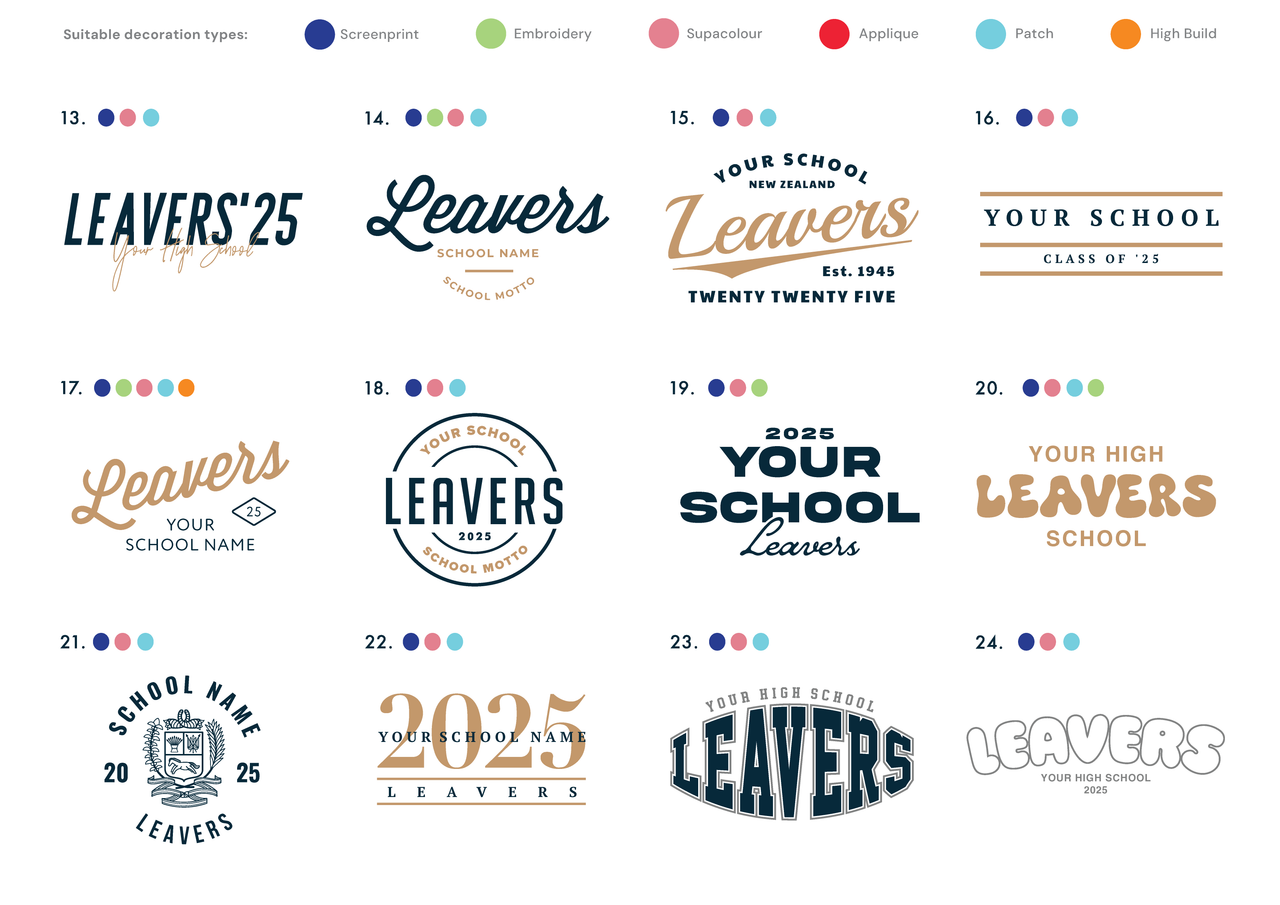 The Print Room Leavers Gear Designs NZ | The Print Room